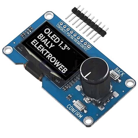 wyświetlacz oled 1 3 sh1106 i2c biały z enkoderem i przyciskami sklep