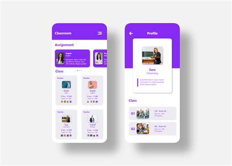 Classroom App Ui On Behance