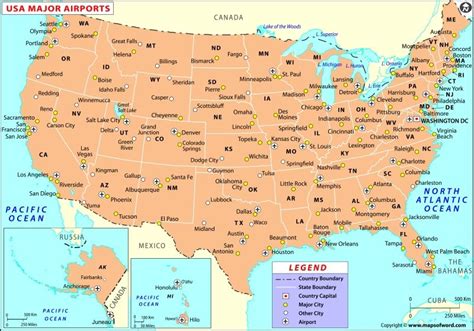Where Can You Find A Major Us Airports Map