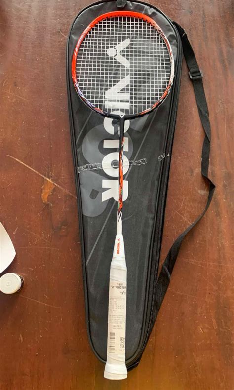 Victor Thruster Ryuga Badminton Racket With Grip Tape Grip Support And Bag 4u G5 30lbs Sports