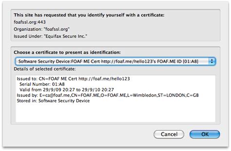 Foafsslclientscertselection W3c Wiki