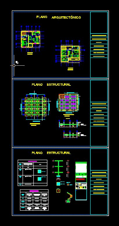 Structural And Architectural Plan In Dwg Cad Library