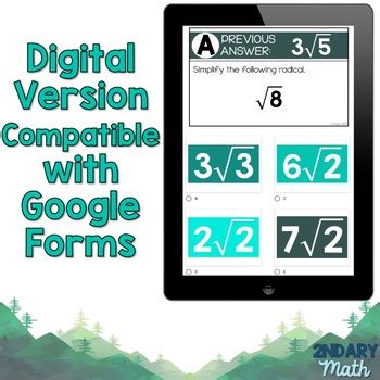 Simplifying Square Roots Digital And Printable Scavenger Hunt Activity