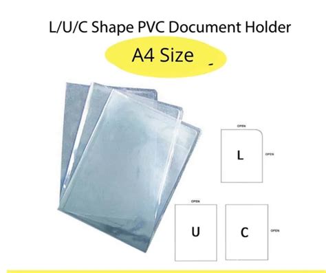PVC Folder A4 Size L Shape U Shape C Shape Lazada