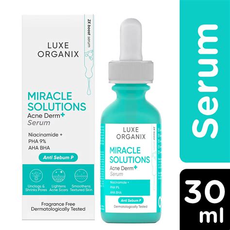 Luxe Organix Miracle Solutions Aha Bha Serum 30ml The Goddess Beauty