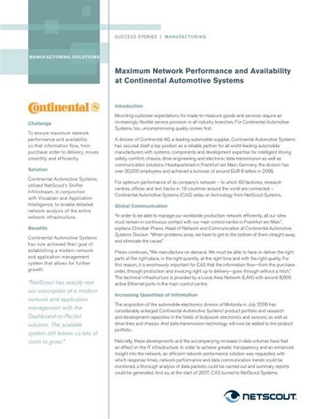Maximum Network Performance And Availability At Netscout