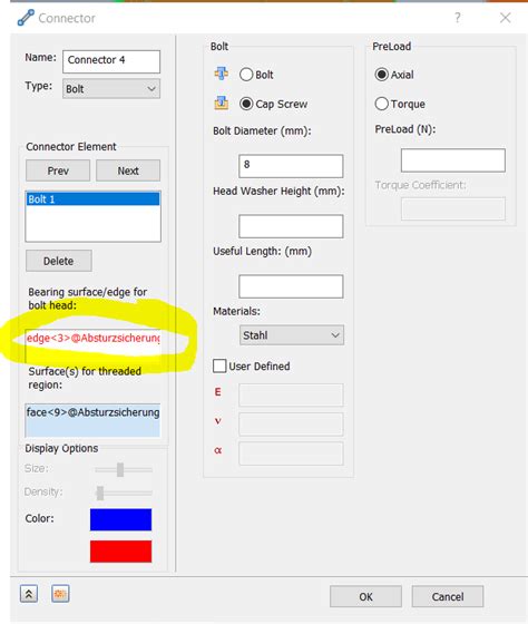 梁图结果类型不可用于 Inventor Nastran 中带螺栓的模型