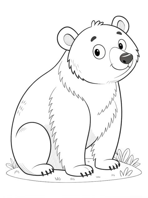 25 페이지 곰 색칠공부 이미지 Freepik에서 무료 다운로드