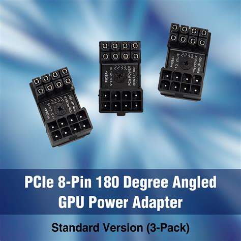 Pcie 8 Pin 180 Degree Angled Gpu Power Adapter Standard