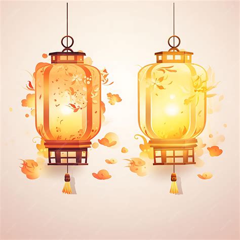 플로팅 랜턴 인비티션 카드 랜턴 모양 반투명 P2d 아트 플래트 클리파트 타이포 프리미엄 사진