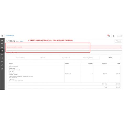 Opencart Opencart Order Edit Issue Fix For Admin Ocmod