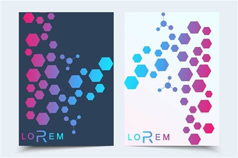 최소한의 소책자 템플렛 잡지 전단지 전단지 커버 소책자 연례 보고서 배너 의료 기술 화학에 대 한 과학적인 개념입니다 6 각형 분자 구조입니다 Dna 원자 신경 0명에 대한