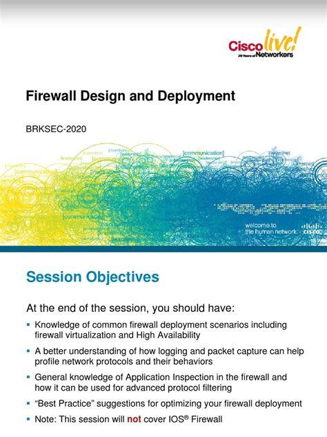 Firewall Design And Deployment Brksec 2020 Pdf Firewall Computing Transmission Control