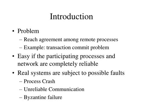 Ppt Impossibility Of Distributed Consensus With One Faulty Process Powerpoint Presentation