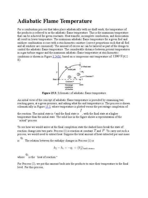 Adiabatic Flame Temperature Pdf Stoichiometry Combustion