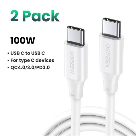 UGREEN USB Cable 100W Type C To Type C PD100W USB Type C Fast Charging Cable Cord QC4 0 USB C