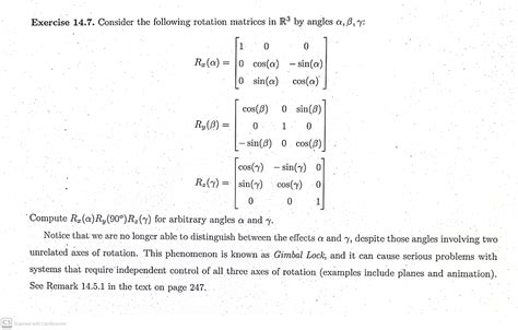 Solved Exercise Consider The Following Rotation Chegg