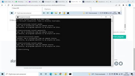 não consigo realizar power bi conectando e visualizando com python