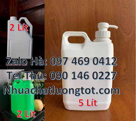 HCM can nhựa L đựng dung môi Can nhựa l vuông đựng phân bón Can l l đựng axit Can