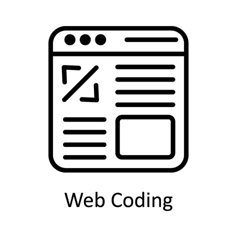 Web Coding Vector Outline Icon Design Illustration Digital Marketing Symbol On White Background