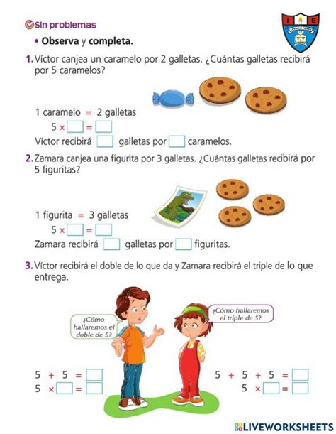 Problemas De Multiplicación Para Tercer Grado Ejercicios De