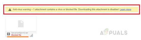 Fix Anti Virus Warning Downloading Attachments Disabled In Gmail