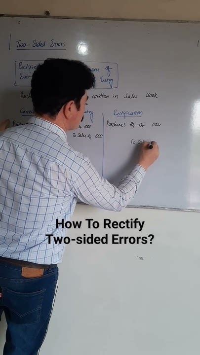 rectification of errors two sided errors accounting class11
