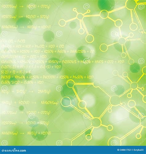 Molecule Illustration Green Stock Vector Illustration Of Chemical Atom 34861752