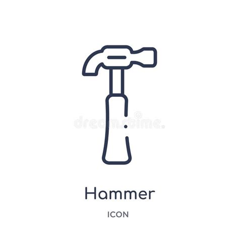 Linear Hammer Icon From Electrian Connections Outline Collection Thin