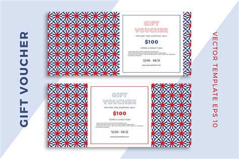 현대 추상 선물 카드 템플릿 애국적인 할인 쿠폰 또는 별 기하학적 패턴의 인증서 모형 샘플 텍스트가있는 깨끗하고 간단한 벡터 편집 가능한 배경 Eps10 개념에 대한 스톡