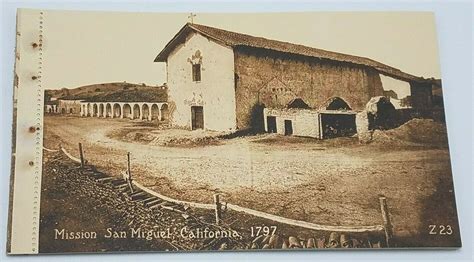 Vintage Sepia Photo Postcard Book The California Missions O Newman Co