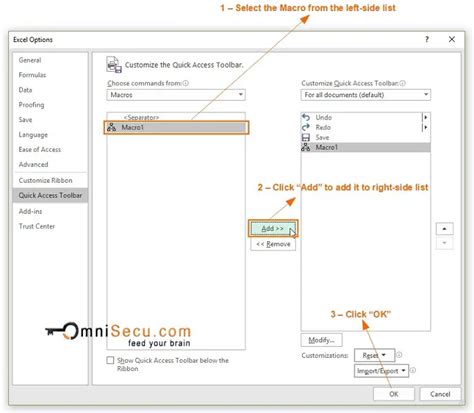 How To Add A Macro To Excel Quick Access Toolbar Qat