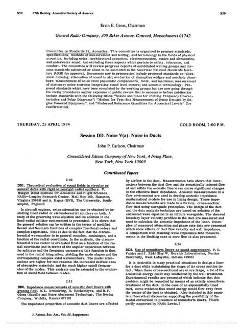 Pdf Impedance Measurements Of Acoustic Duct Liners With Grazing Flow