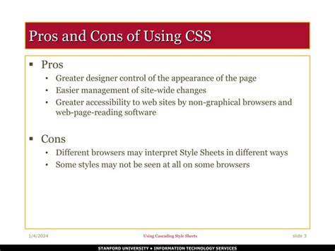 using cascading style sheets presentation ppt