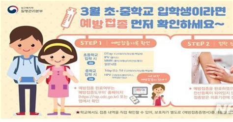 인천시 예비 초·중학생 무료 예방접종