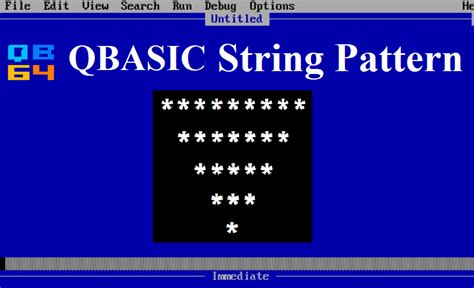 Star Pattern Pyramid Program In Qbasic Using Subfunction