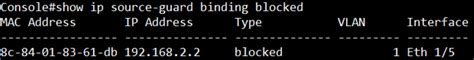 Enterprise Switch How To Configure Static Ipipv4 Source Guard