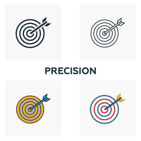 Premium Vector Precision Icon Set Four Elements In Diferent Styles From Business Icons