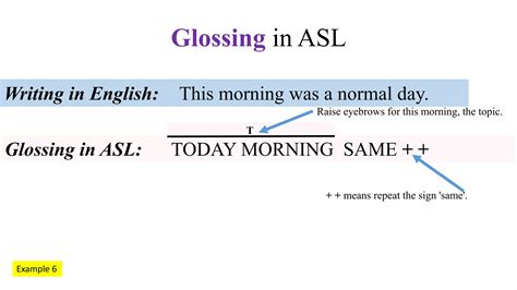 Glossing In Asl What Is It Eight Examples Pptx