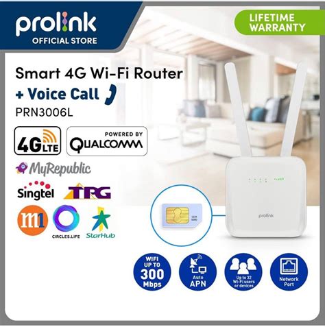Prolink Prn3006lv Smart 4g Lte Wireless Router With Voice Computers And Tech Parts And Accessories