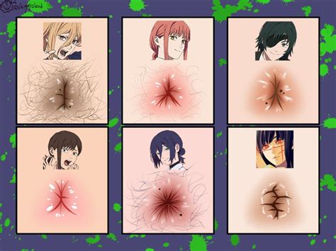 Rule 34 Anal Hair Anus Anus Chart Anus Comparison Chainsaw Man Female Hairy Hairy Anus