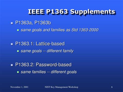 Ppt Ieee P1363 2 Standard Specifications For Password Based Public Key Cryptography