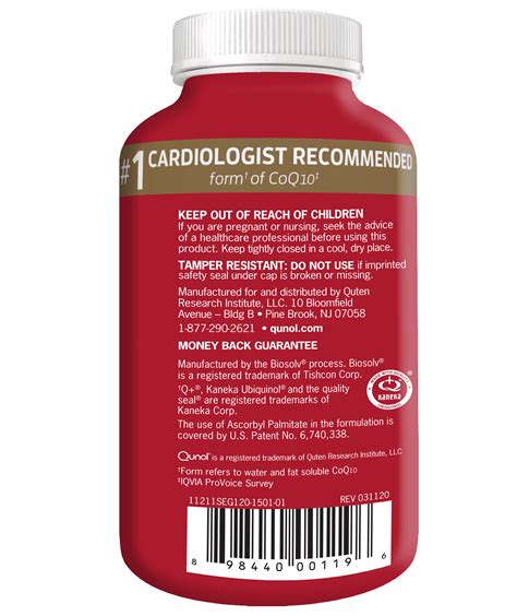Buy Qunol Mega Ubiquinol Coq10 Softgels 120 Count With Superior