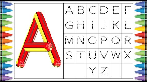 알파벳 놀이 유아와 어린이를 위한 Alphabet 대문자 A부터 Z까지 따라 쓰기 Write Alphabet A To Z
