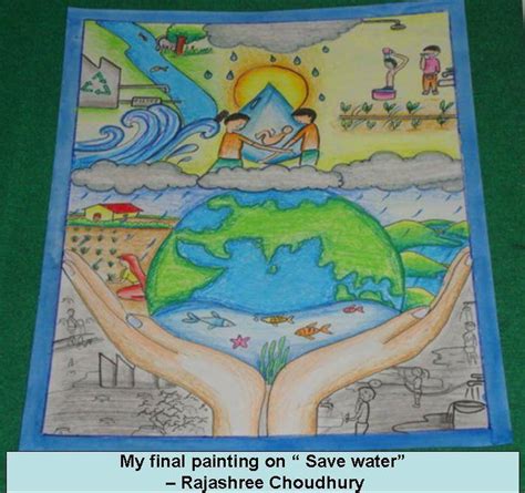 نقاشی در مورد صرفه جویی در مصرف آب