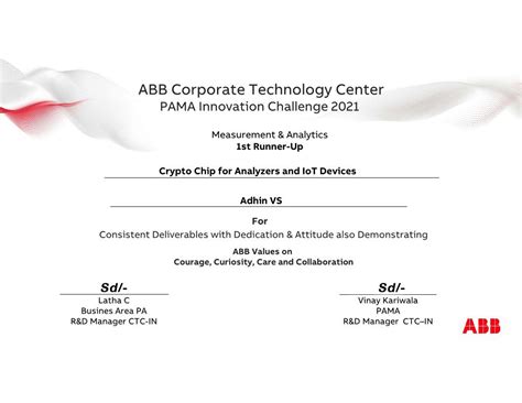Adhin V S On Linkedin Abb Abbbangalore Innovationchallenge2021 Firstrunnerup