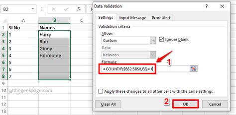 How To Prevent Duplicate Values When Entering Data Into MS Excel
