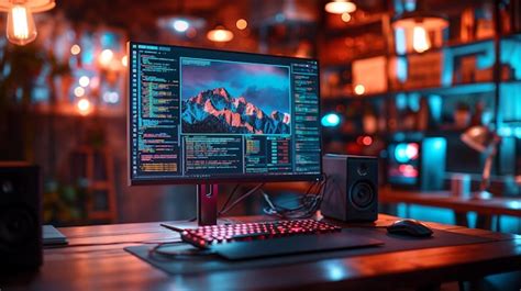 Computer Screen Displaying Complex Machine Learning Algorithms And Code Premium Ai Generated Image