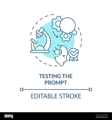 Testing Prompt Soft Blue Concept Icon Stock Vector Image And Art Alamy