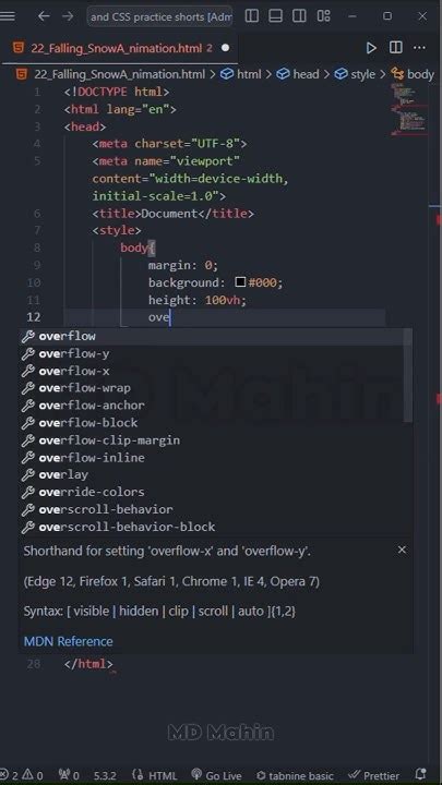 Falling Snow Animation Html Css Javascript Youtube
